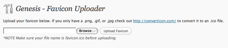 Genesis Favicon Uploader – Genesis Tutorials